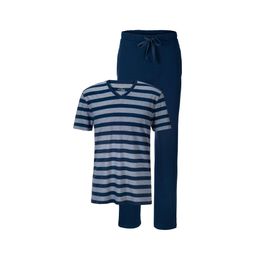 Tchibo - Pyjama - Herren - Gr. XXL - dunkelblau/gestreift