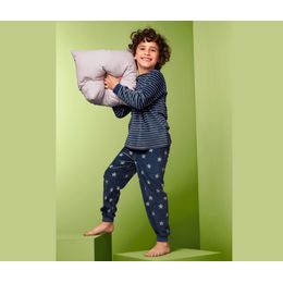 Tchibo - Nicki-Pyjama - Baby - Gr. 86/92 - dunkelblau/gestreift