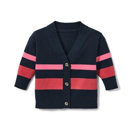 Tchibo - Strickjacke - Baby - Gr. 86/92 - dunkelblau/gestreift