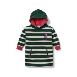 Tchibo - Longsweater mit Kapuze - M&auml;dchen - Gr. 110/116 - wei&szlig;/gestreift