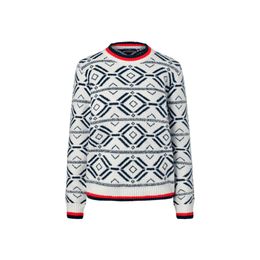 Tchibo - Norweger-Strickpullover - Damen - Gr. S - wei&szlig;/jacquard