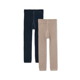 Tchibo - 2 Strickleggings - Gr. 158/164 - dunkelblau