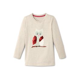 Tchibo - Langarmshirt - M&auml;dchen - Gr. 98/104 - hellbraun