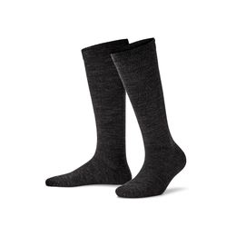 Tchibo - 1 Paar Kniestr&uuml;mpfe mit Wolle - Damen - Gr. 35-38 - dunkelgrau