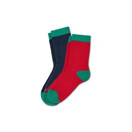 Tchibo - 2 Paar Socken aus Bio-Baumwolle - Kinder - Gr. 39-42 - dunkelblau