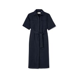 Nah/Studio Seersucker-Kleid - Baumwolle - Gr. 36 - dunkelblau