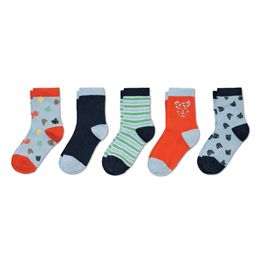 Tchibo - 5 Paar Socken - Gr. 31-34 - dunkelblau