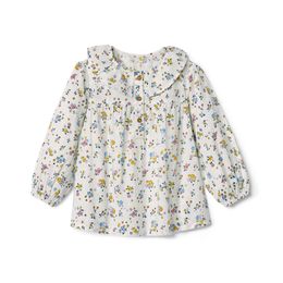 Tchibo - Kinder-Bluse - M&auml;dchen - Gr. 98/104 - creme/gebl&uuml;mt
