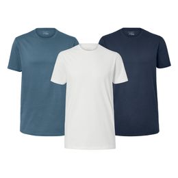 Tchibo - 3 T-Shirts mit Rundhalsausschnitt - Herren - Gr. XL - blau