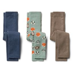 Tchibo - 3 Kinder-Frottee-Thermoleggings - Jungen - Gr. 110/116 - dunkelblau