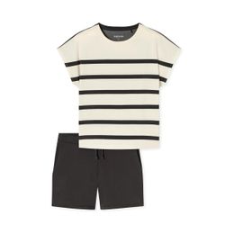 Schiesser Shorty-Set - Damen - Gr. 36 - anthrazit/gestreift