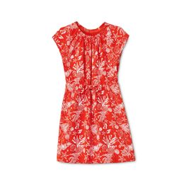 Tchibo - Jerseykleid - M&auml;dchen - Gr. 110/116 - orange/print
