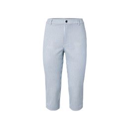 Tchibo - 3/4-Stretch-Twill-Hose - Damen - Gr. 42 - wei&szlig;/gestreift