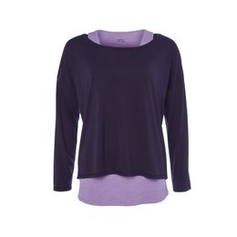 Tchibo - Doublelayer-Shirt - Damen - Gr. S - dunkellila
