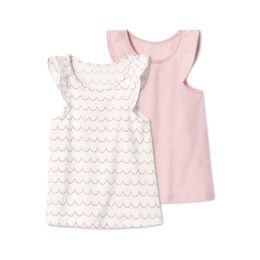 Tchibo - 2 Jersey-Shirts - M&auml;dchen - Gr. 110/116 - wei&szlig;