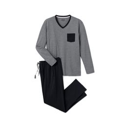 Tchibo - Pyjama - Herren - Gr. XL - schwarz/gestreift