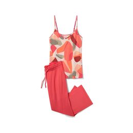 Tchibo - Pyjama in 7/8-L&auml;nge - Damen - Gr. M - rot