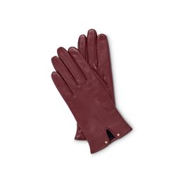 Tchibo - Lederhandschuhe - Damen - Gr. 7,5 - dunkelrot