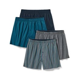 Tchibo - 4 Web-Boxershorts - Herren - Gr. Xl/7 - petrol/gestreift