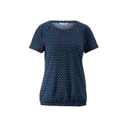 Tchibo - Bedrucktes Kurzarmshirt - Damen - Gr. L - dunkelblau/print