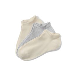 Tchibo - 3 Paar Kinder-Sneakersocken - Gr. 31-34 - hellgrau