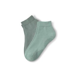 Tchibo - 2 Paar Yogasocken - Damen - Gr. 35-38 - dunkelgr&uuml;n