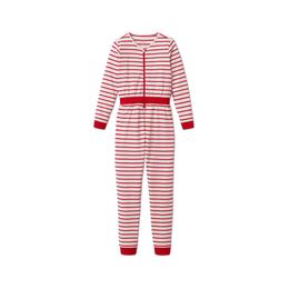 Tchibo - Onesie Pyjama - Kinder - Gr. 146/152 - wei&szlig;/gestreift