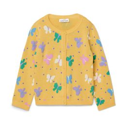 Tchibo - Kinder-Strickjacke - M&auml;dchen - Gr. 134/140 - gelb