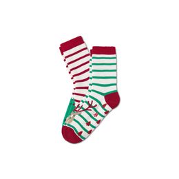 Tchibo - 2 Paar Antirutsch-Socken mit Bio-Baumwolle - Baby - Gr. 23-26 - wei&szlig;/jacquard