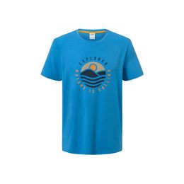 Tchibo - T-Shirt mit Print - Herren - Gr. XXL - hellblau/print