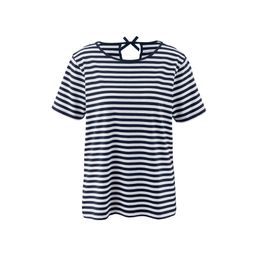 Tchibo - Gestreiftes Kurzarmshirt - Damen - Gr. M - dunkelblau/gestreift