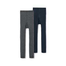 Tchibo - 2 Paar Thermoleggings - Gr. 110/116 - dunkelblau