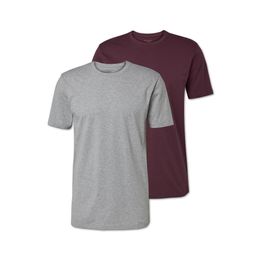 Tchibo - 2 T-Shirts - Herren - Gr. XL - weinrot