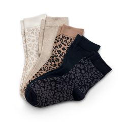 Tchibo - 5 Paar Socken - Damen - Gr. 35-38 - hellbraun