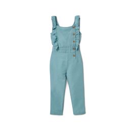 Tchibo - Jumpsuit mit Leinen - M&auml;dchen - Gr. 134/140 - blau