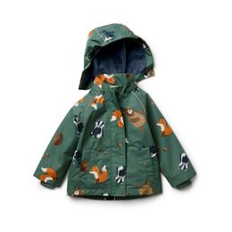 Tchibo - Kinder-Thermo-Regenjacke mit Fleecefutter - Kinder - Gr. 110/116 - dunkelblau/print
