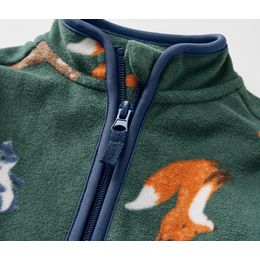 Tchibo - Kinder-Fleecejacke - Kinder - Gr. 98/104 - dunkelgr&uuml;n/print