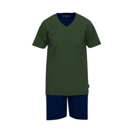 Tom Tailor Shorty-Pyjama-Set &raquo;Nevada&laquo; - Herren - Gr. M - dunkelblau/gestreift