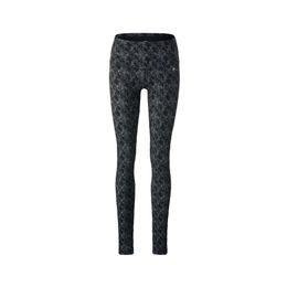 Tchibo - Highwaist-Tight - Damen - Gr. L - schwarz/jacquard