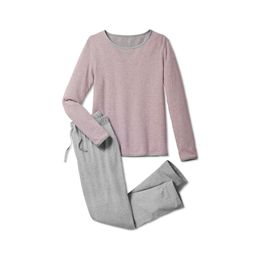 Tchibo - Wendepyjama - Damen - Gr. S - grau/print