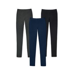 Tchibo - 3 Leggings - M&auml;dchen - Gr. 134/140 - dunkelblau