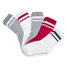 Tchibo - 5 Paar Kinder-Tennissocken - Kinder - Gr. 31-34 - dunkelrot