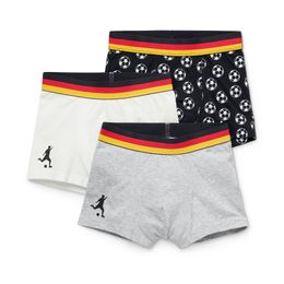 Tchibo - 3 Kinder-Slipboxer im Fu&szlig;balldesign - Jungen - Gr. 158/164 - schwarz