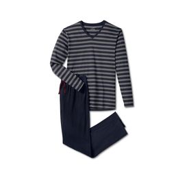Tchibo - Pyjama - Herren - Gr. M - bordeaux/gestreift