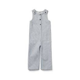Tchibo - Kinder-Web-Latzhose - Baby - Gr. 74/80 - wei&szlig;/gestreift