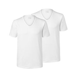 Tchibo - 2 Jersey-Halbarm-Unterhemden - Herren - Gr. L/6 - wei&szlig;