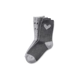 Tchibo - 2 Paar Kuschelsocken - Damen - Gr. 39-42 - dunkelgrau