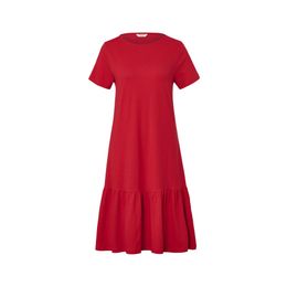 Tchibo - Jerseykleid mit Volant - Damen - Gr. XL - rot
