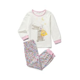 Tchibo - Kinder-Pyjama - M&auml;dchen - Gr. 98/104 - creme/print
