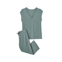 Tchibo - 3/4-Pyjama - Damen - Gr. M - gr&uuml;n